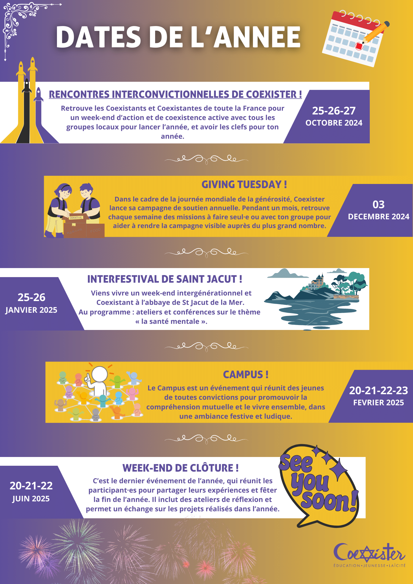 Temps forts Coexister - Coexister.fr